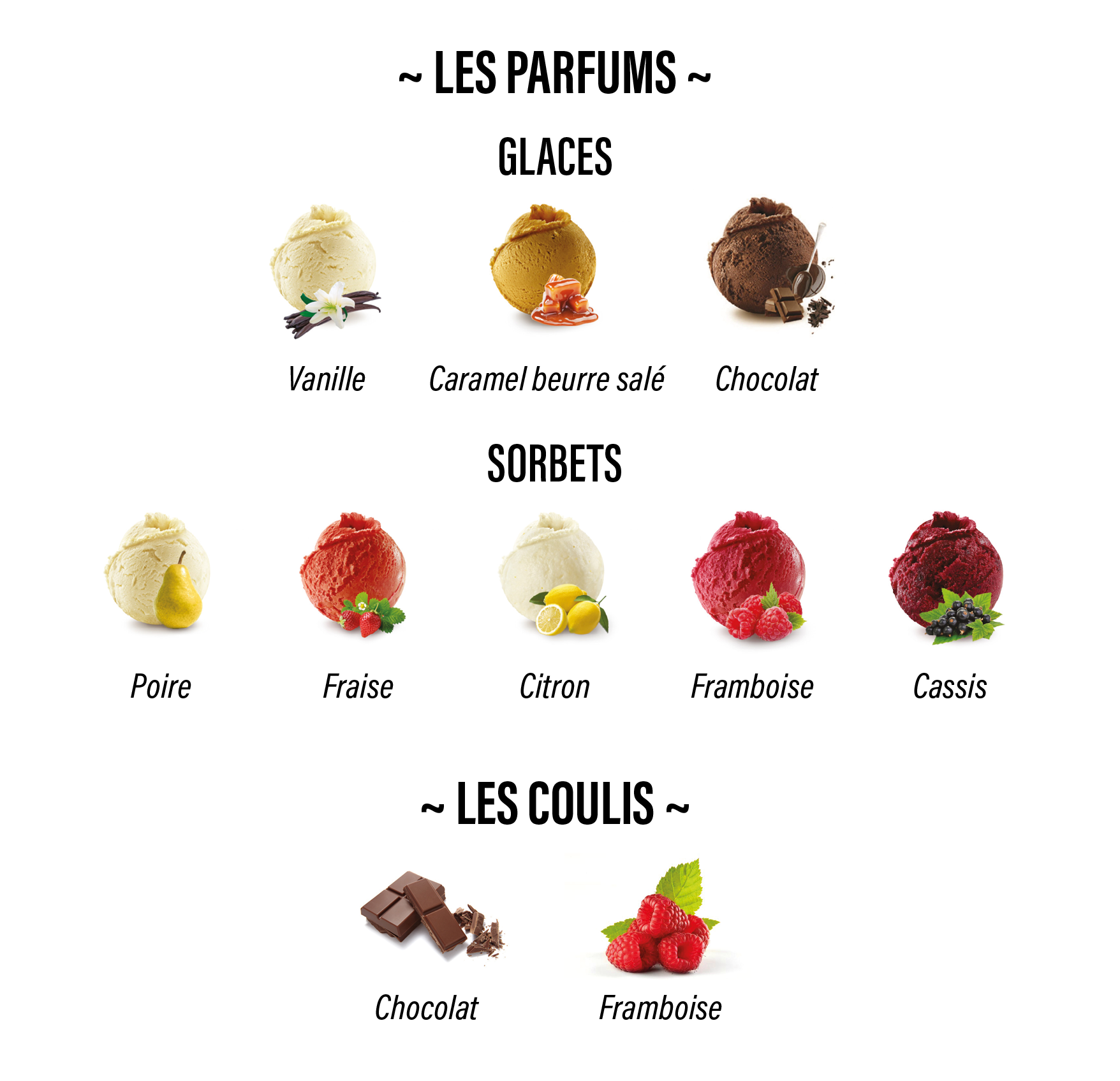 Carte des glaces | Fort Marie-Christine | Restaurant Gîte à Aussois, Savoie